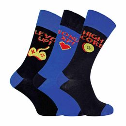 3er-Pack Herren Retro Gaming Funky Neuheiten Socken mit Videospielmotiven