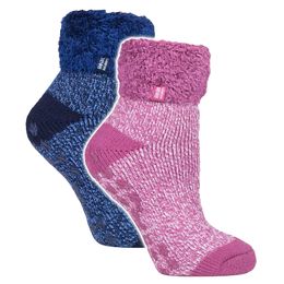 Heat Holders 2er-Pack Damenweiche Lounge-Socken mit Grips