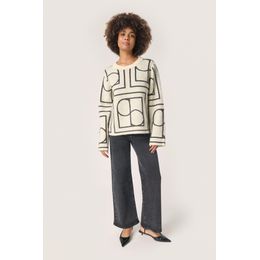 Soaked in Luxury Strickpullover Gerade Passform white