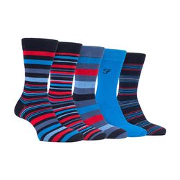 Farah 5er Pack Herren Bambus Socken mit bunten Streifenmuster