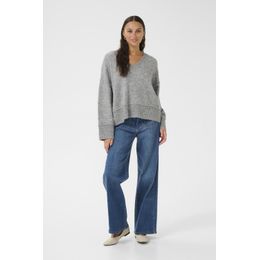 Kaffe Strickpullover Baggy fit grey