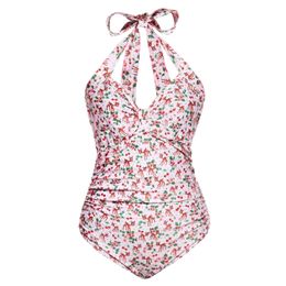Queen Kerosin Damen Swimsuit Deer rosa