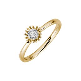 Lyomi Ring 585/- Gelbgold 1 synth. Diam. 0,25ct.