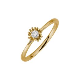 Lyomi Ring 585/- Gelbgold 1 synth. Diam. 0,10ct.