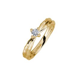 Lyomi Ring 585/- Gelbgold 1 synth. Diam. 0,15ct.