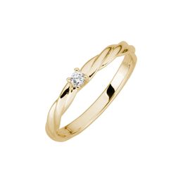 Lyomi Ring 585/- Gelbgold 1 synth. Diam. 0,05ct.