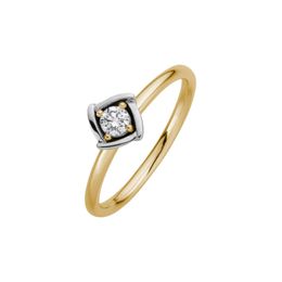 Lyomi Ring 585/- GG/WG 1 synth. Diam. 0,15ct.