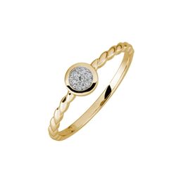 Lyomi Ring 585/- GG/rhod. 7 synth. Diam. 0,05ct.