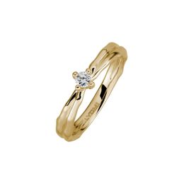 Lyomi Ring 585/- Gelbgold 1 synth. Diam. 0,10ct.