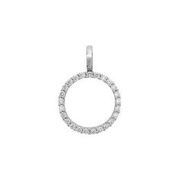 Lyomi Anh&auml;nger 585/- Wei&szlig;gold Kreis 25 synth. Diam. 0,28ct.