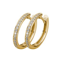 Lyomi Klappcreolen 585/- Gelbgold 30 synth. Diam. 0,19ct.