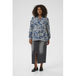 Kaffe Kurzarm-Bluse KCmahlia Regular fit blue white