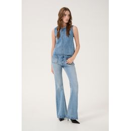 &Auml;rmellose Bluse Box fit light blue