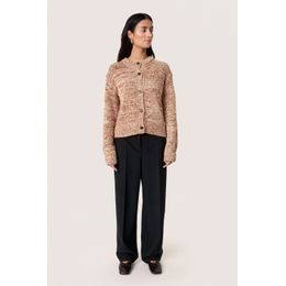 Soaked in Luxury Strickjacke SLMacawi Gerade Passform brown