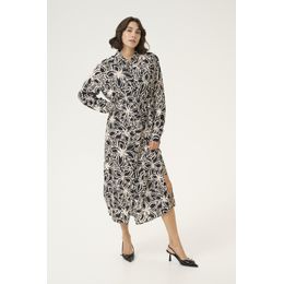 Kaffe Kleid Loose fit black offwhite