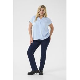 Kaffe &Auml;rmellose Bluse Regular fit Chambray/Moonstruck Stripe blue white