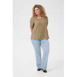 Kaffe Kurzarm-Bluse Regular fit Chincilla CC beige