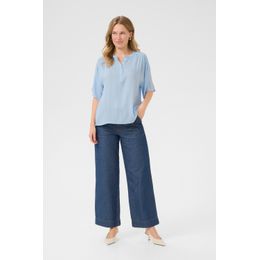 Kaffe Kurzarm-Bluse Casual fit Windsurfer light blue