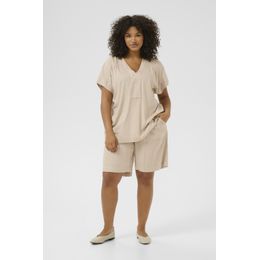 Kaffe Kurzarm-Bluse Loose fit Feather Gray beige
