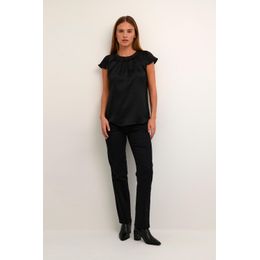 Kaffe Kurzarm-Bluse Regular fit Black