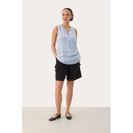 PART TWO &Auml;rmellose Bluse Relaxed fit Windsurfer Graphic Print blue white