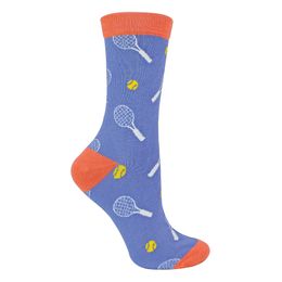 Damen Novelty Bambus-Socken mit Tennis-Schl&auml;gerdesign