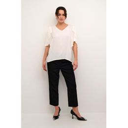 Kaffe Kurzarm-Bluse Loose fit Chalk white