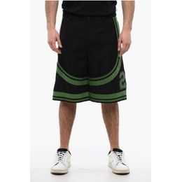 Off-White Varsity-Shorts mit Patches und Tape-Details in Schwarz