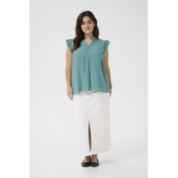 Kaffe &Auml;rmellose Bluse Regular fit Teal blue