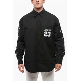 Off-White Besticktes Baumwollhemd 23 in Schwarz