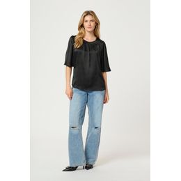 Kaffe Kurzarm-Bluse Regular fit Black