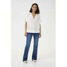 Kaffe Kurzarm-Bluse Loose fit Chalk white