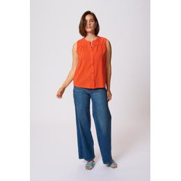 Kaffe Kurzarm-Bluse Regular fit Grenadine orange
