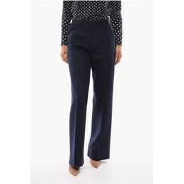 Bottega Veneta Regular Fit Wollhose in Blau