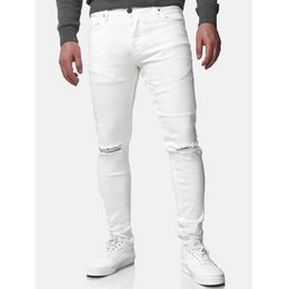 Tazzio Herren Jeans Skinny Fit im Destroyed Look