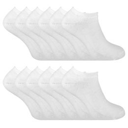 Mens Thermal Low Cut Trainer Socken | 12 Paar Multipack | Winter Unsichtbare Socken f&uuml;r M&auml;nner - Wei&szlig;
