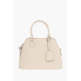 Maison Martin Margiela MM11 5AC-Tasche aus strukturiertem Leder mit Canvas-Detail in Beige