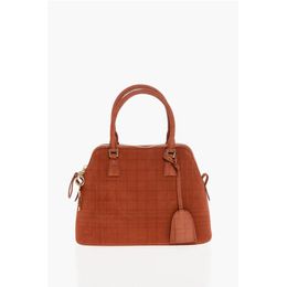 Maison Martin Margiela MM11 5AC-Tasche aus recyceltem Wildleder in Rot