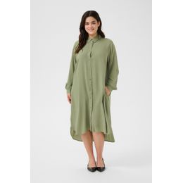 Kaffe Kleid Lockerer Schnitt &Ouml;lgr&uuml;n green