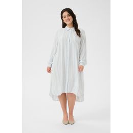 Kaffe Kleid Loose fit Chalk/Soft Chambray Stripe white blue