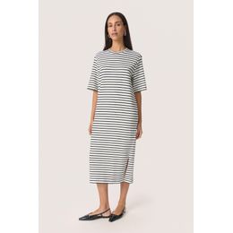 Soaked in Luxury Jerseykleid Straight fit White and Black Stripe white black