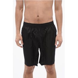 Off-White Bedruckte SURFER Badeshorts in Schwarz