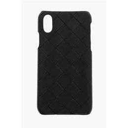 Bottega Veneta Intreccio Soft-Leder-iPhone Xs-H&uuml;lle in Schwarz