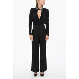 John Richmond Cut-out SUOKA Bodysuit mit gepolsterten Schultern in Schwarz