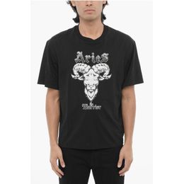 Neil Barrett Slim Fit ROCK BAND ZODIAC ARIES T-Shirt in Schwarz