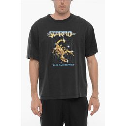 Neil Barrett Bedrucktes T-Shirt mit Rundhalsausschnitt SCORPIO THE ALCHEMIST in Grau