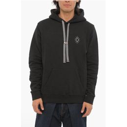 Baumwoll-Hoodie ECLIPSE mit aufgesetzter Tasche in Schwarz