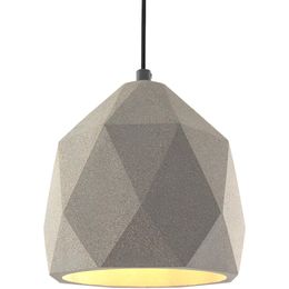 Paco Home Pendelleuchte "FREE-TOWN", grau (kieselgrau), 1, &Oslash; 18cm, Leuchten, LED, E27, Lampe F&uuml;r Wohnzimmer Esszimmer K&uuml;che, H&ouml;henverstellbar, Pendelleuchte