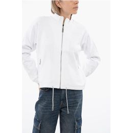 John Richmond Synthetisches STELET Sweatshirt mit Kordelzug in Wei&szlig;