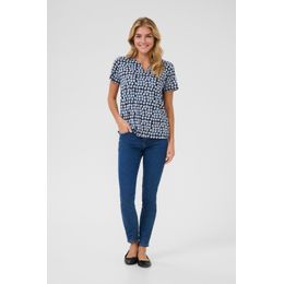 Kaffe Kurzarm-Bluse Regular fit Black/Blue Graphic Dot black blue